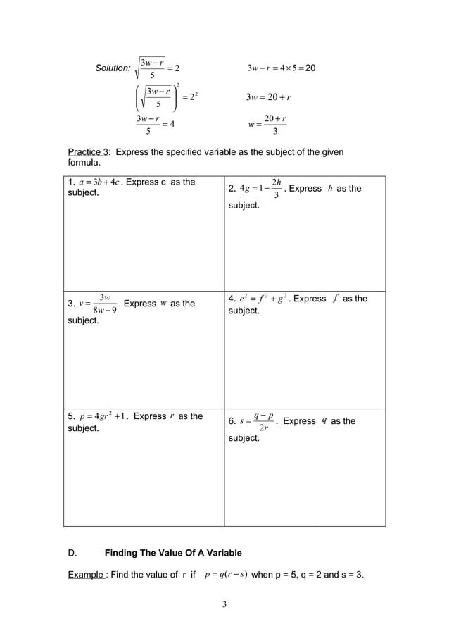 Module 15 Algebraic Formulae | PDF