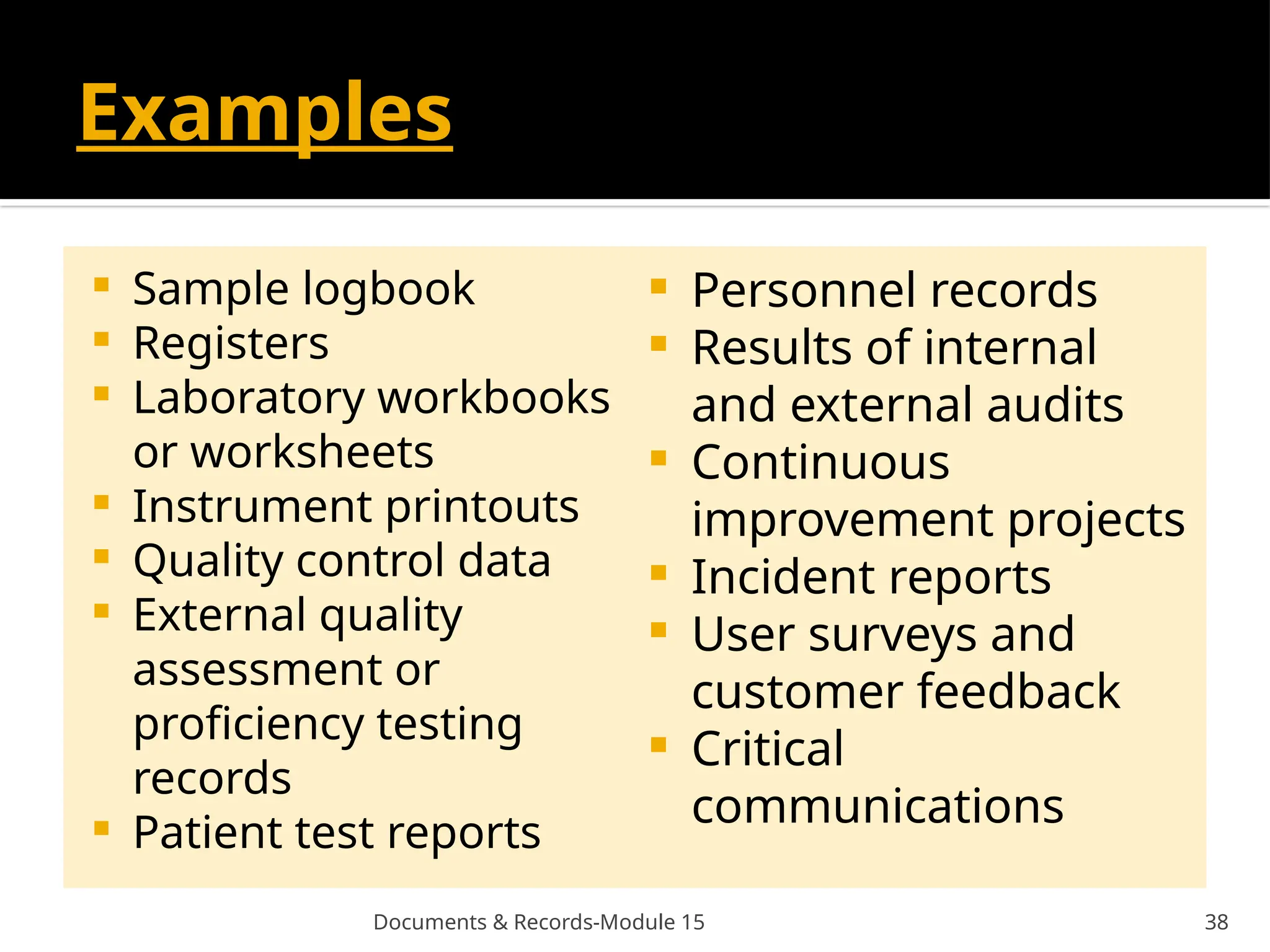 Module 15 Documents and Records.pptxDavid | PPTX