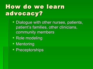 Advocacy and the APN | PPT
