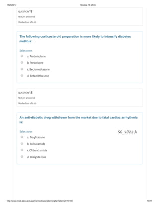 Module 15 mcq | PDF