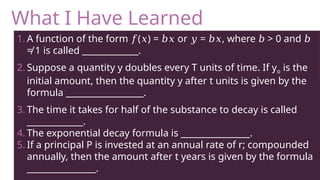 Grade 11: General Mathematics _Exponential Equations | PPTX