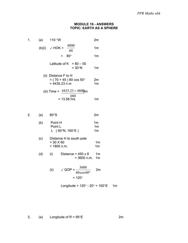 Module 16 Earth As A Sphere | PDF