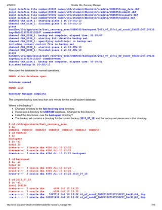 Module 16b recovery manager | PDF