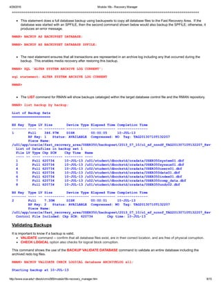Module 16b recovery manager | PDF