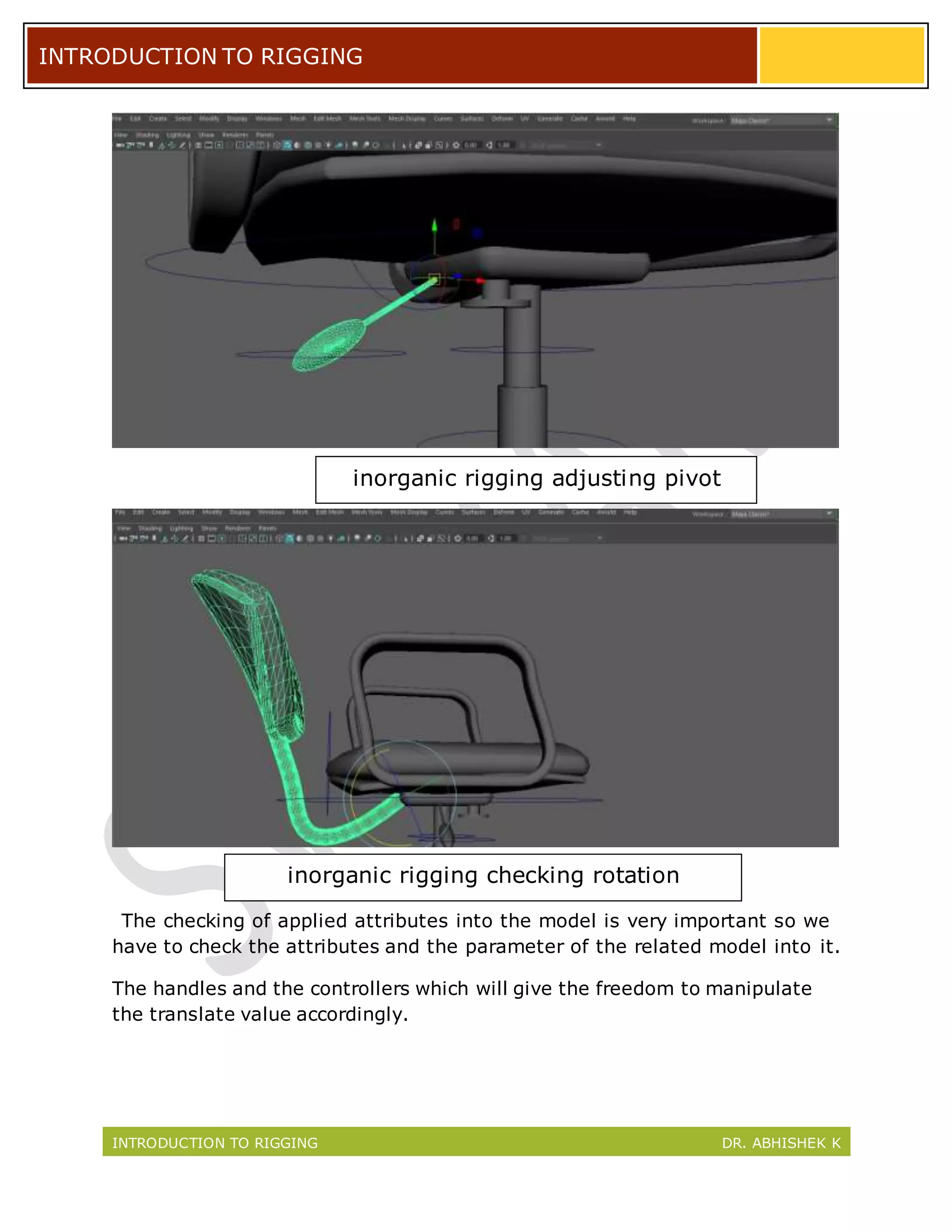 ¯Module 16 introduction to rigging and understanding inorganic rig setup e_text | DOCX