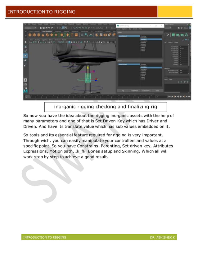¯Module 16 introduction to rigging and understanding inorganic rig setup e_text | DOCX ...