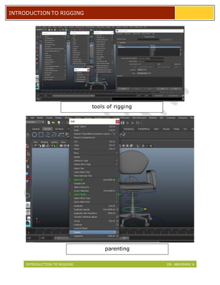 ¯Module 16 introduction to rigging and understanding inorganic rig setup e_text | DOCX