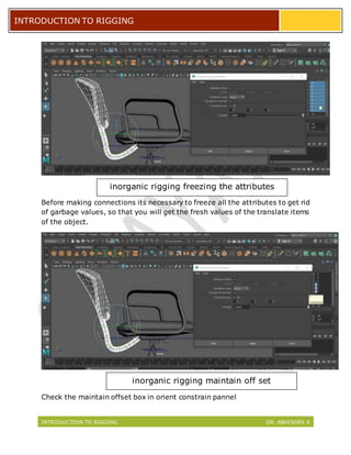 ¯Module 16 introduction to rigging and understanding inorganic rig setup e_text | DOCX