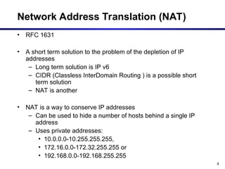 network address translation and ip masquerading | PPT
