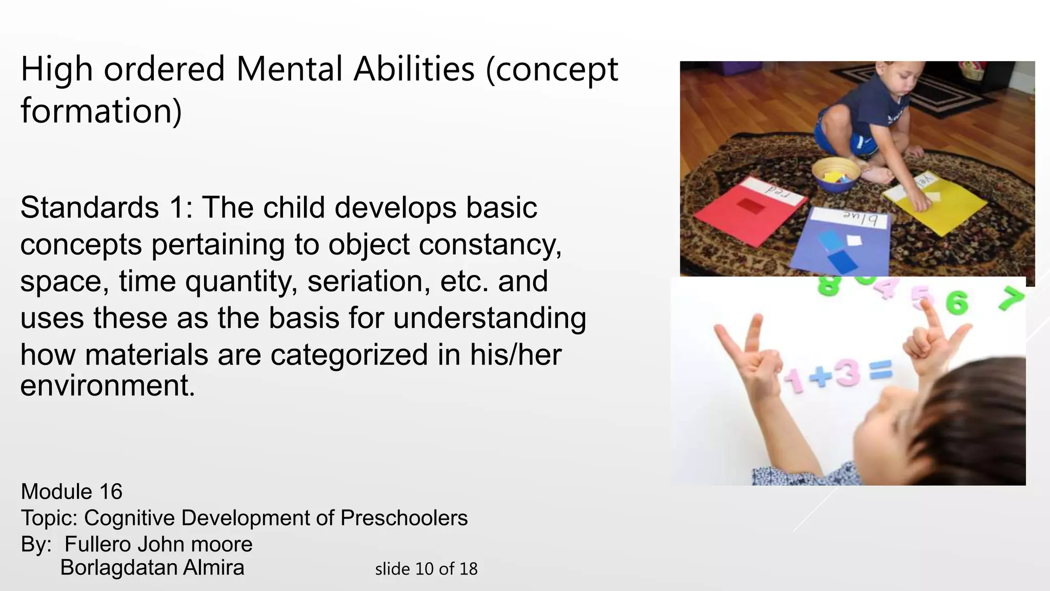 Cognitive Development of Pre-schoolers | PPTX