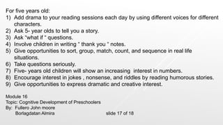 Cognitive Development of Pre-schoolers | PPTX