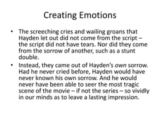 Module 17: How Actors Create Emotions And What We Can Learn From It | PPTX