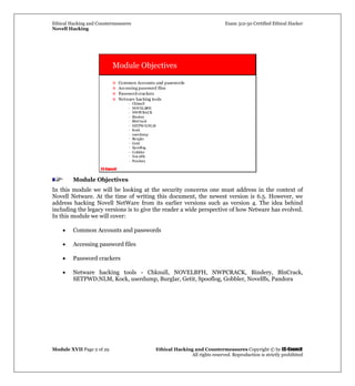 Module 17 (novell hacking) | PDF | Operating Systems | Computer Software and Applications