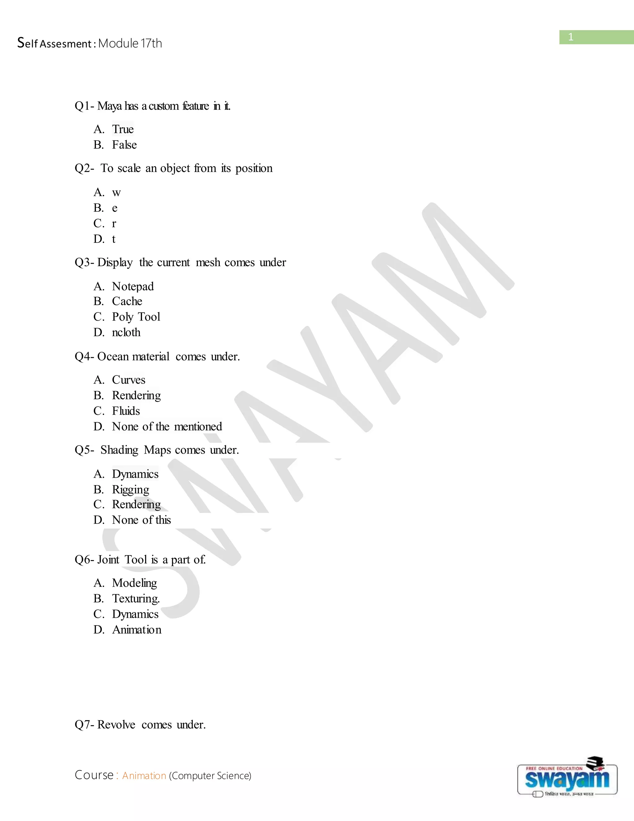 Module 17 tools of rigging and essentials required for rigging self assessment | DOCX