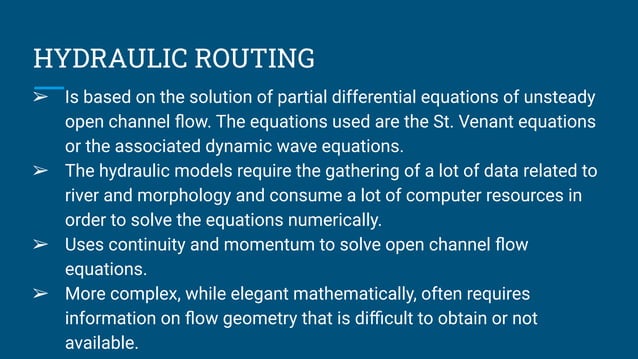MODULE 19 - HYDRAULIC METHOD OF FLOOD ROUTING.pdf | Physics | Science