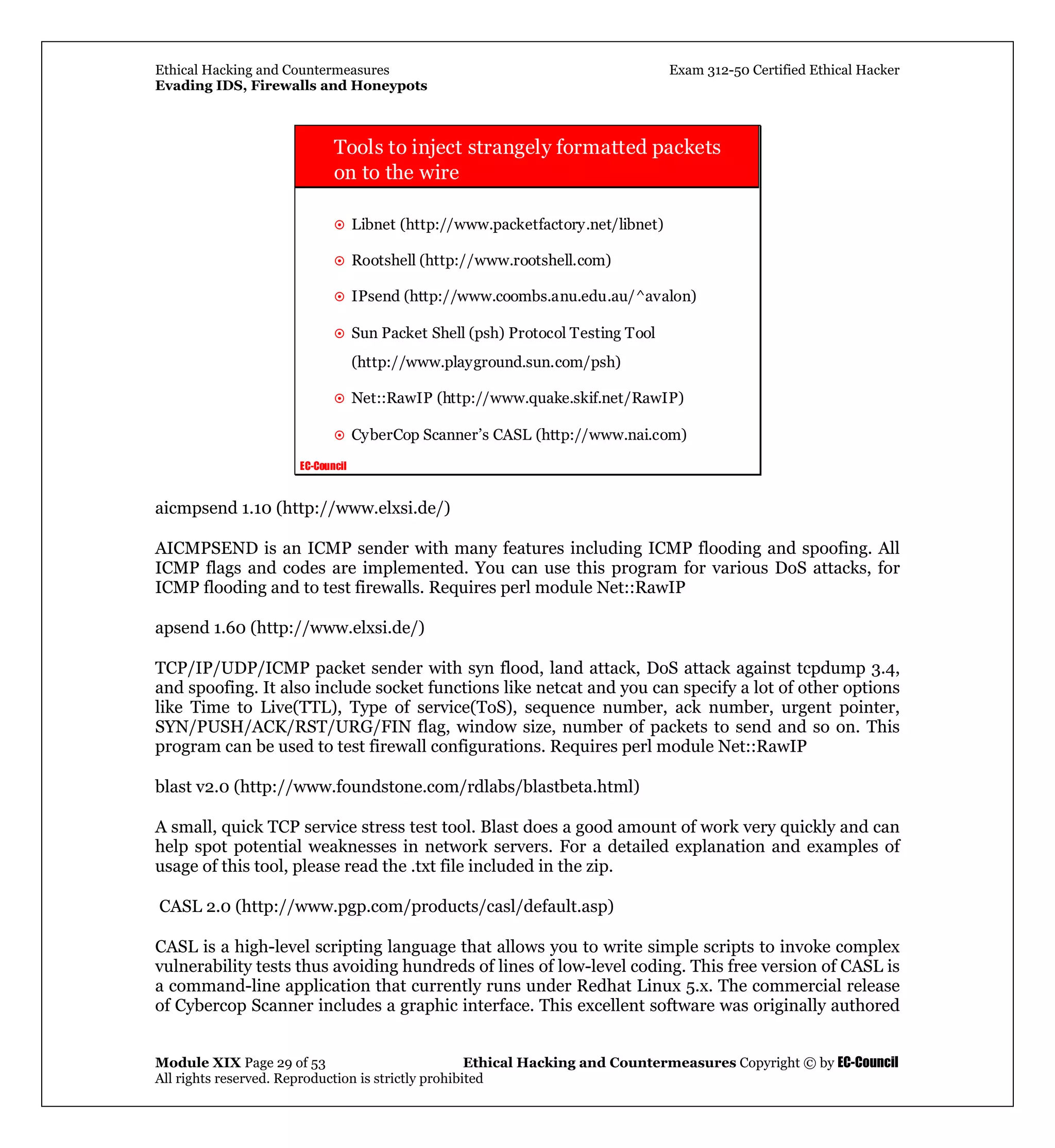 Module 19 (evading ids, firewalls and honeypots) | PDF