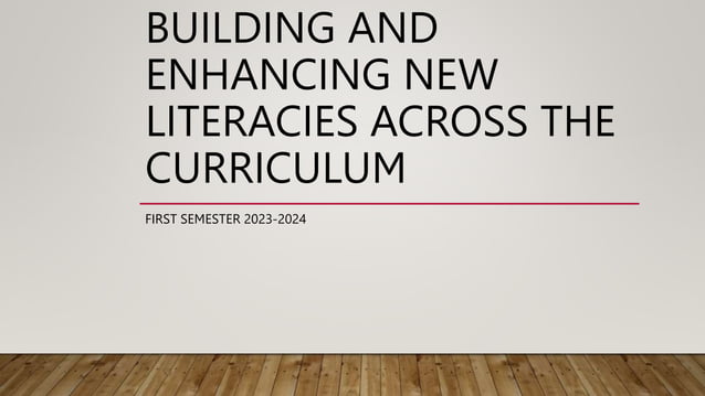 MODULE 1 A 1 Building and Enhancing New Literacies Across th Curriculum.pptx | Educational ...