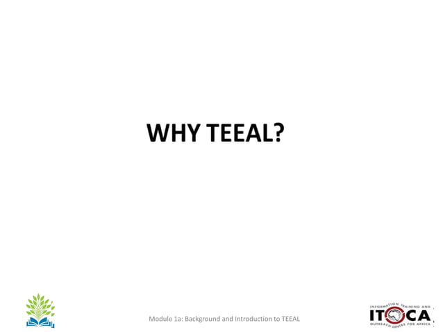 Background to the TEEAL programme | PPTX