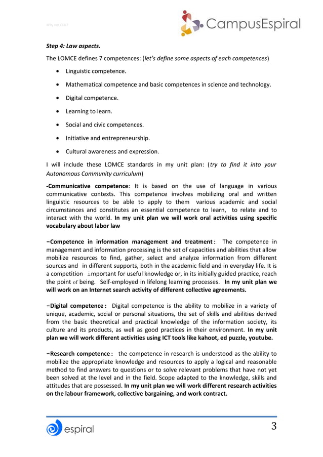 Module 1 activity clil unit plan template | PDF