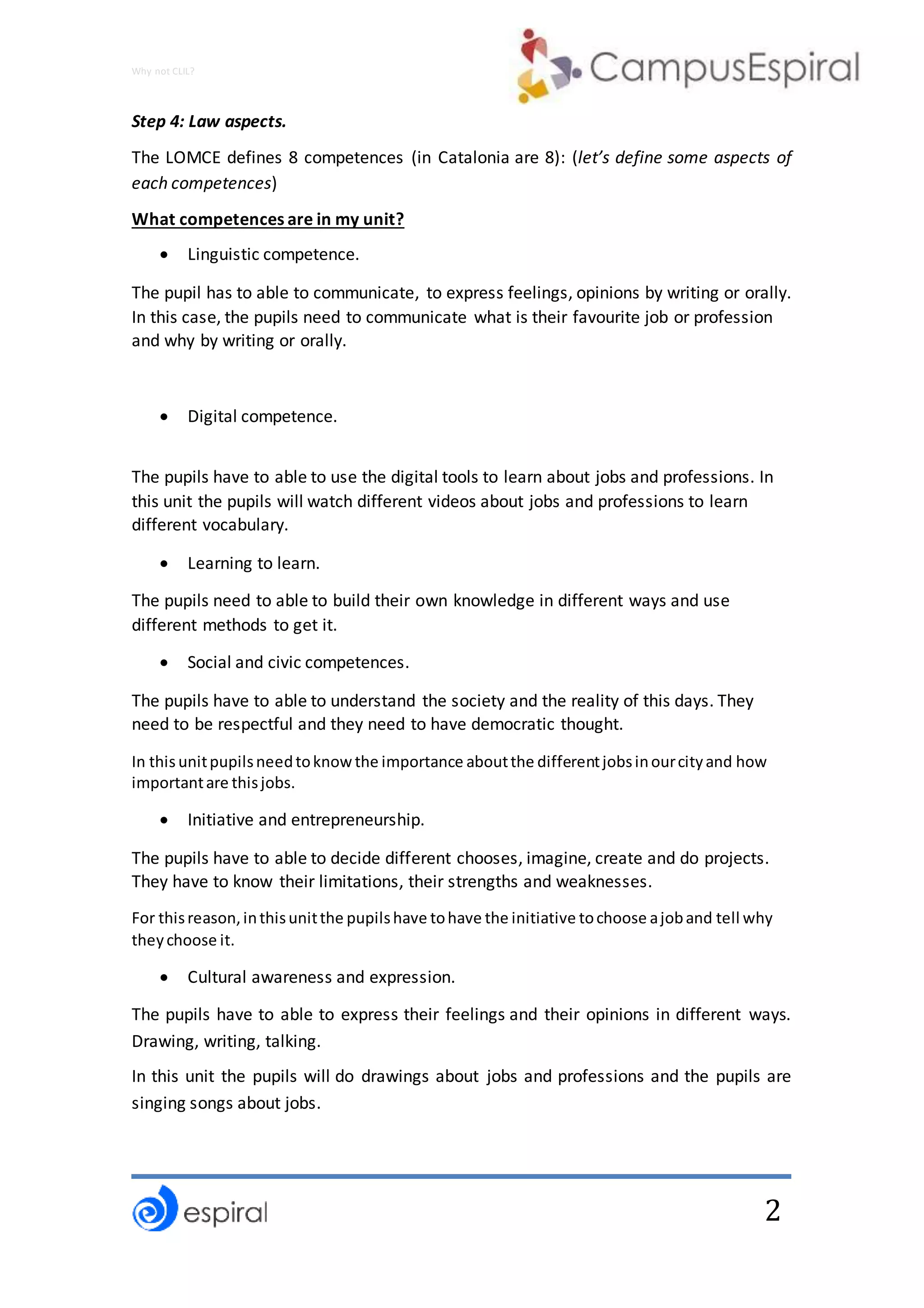 Module 1 activity clil unit plan template (2) | DOCX | Education