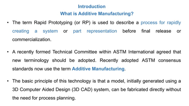 Module 1 Additive Manufacturing | PPTX | 3-D Graphics | Computer ...