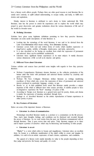 Grade 11 Module: A Glimpse to the Study and Appreciation of Literature ...