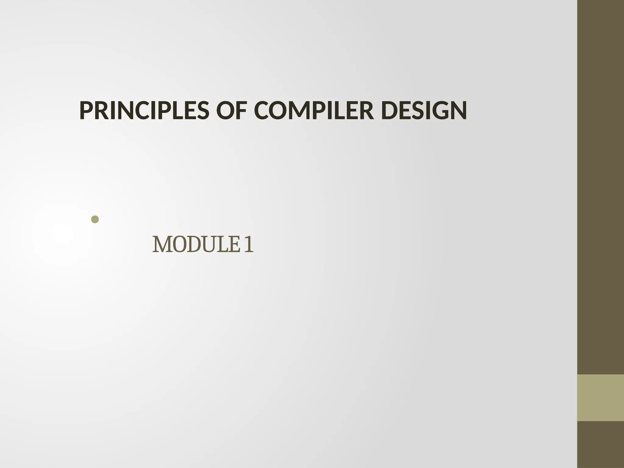 Compiler Design Introduction With Design | PPT | Free Download