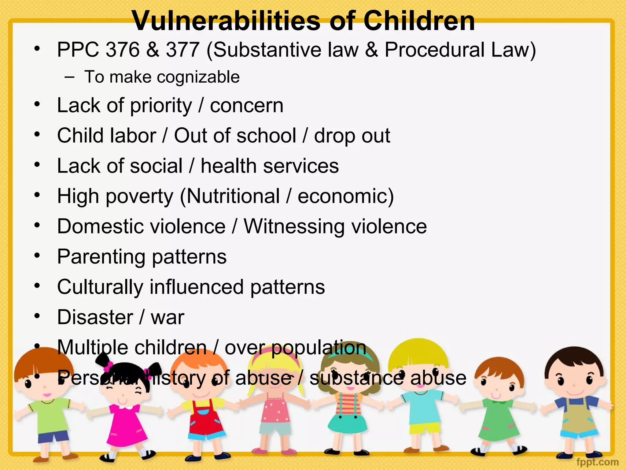 Module 1: Child Protection in Pakistan, Basic Concepts and Alternative ...