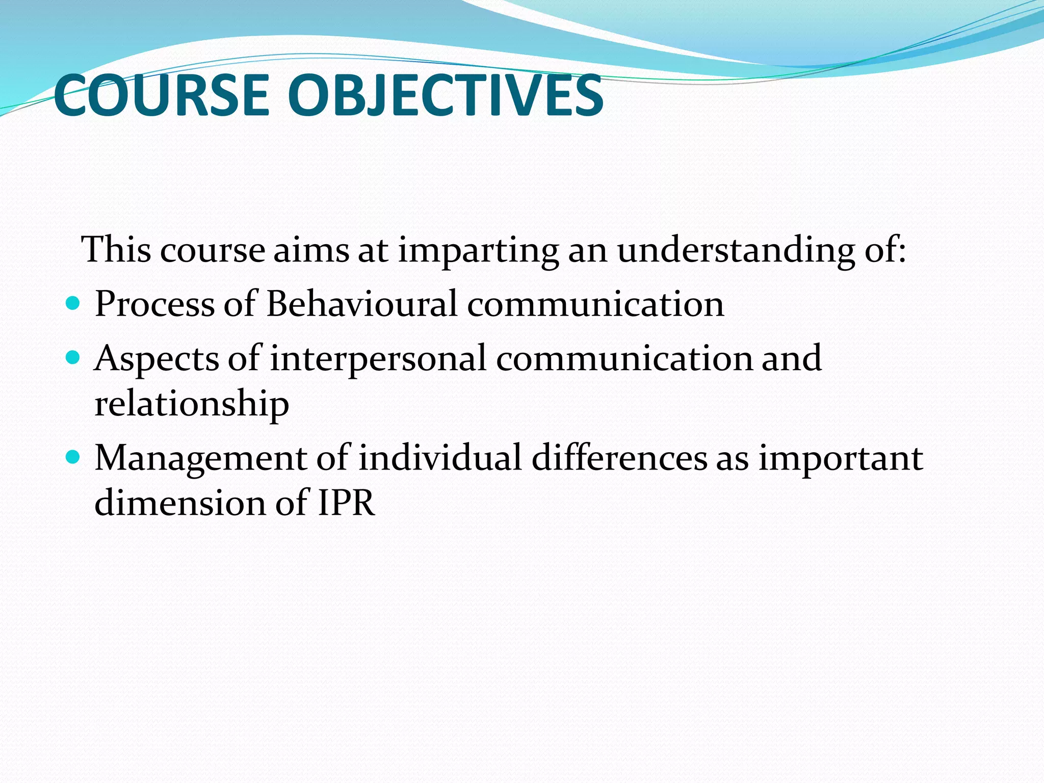 behavioural communication | PPTX