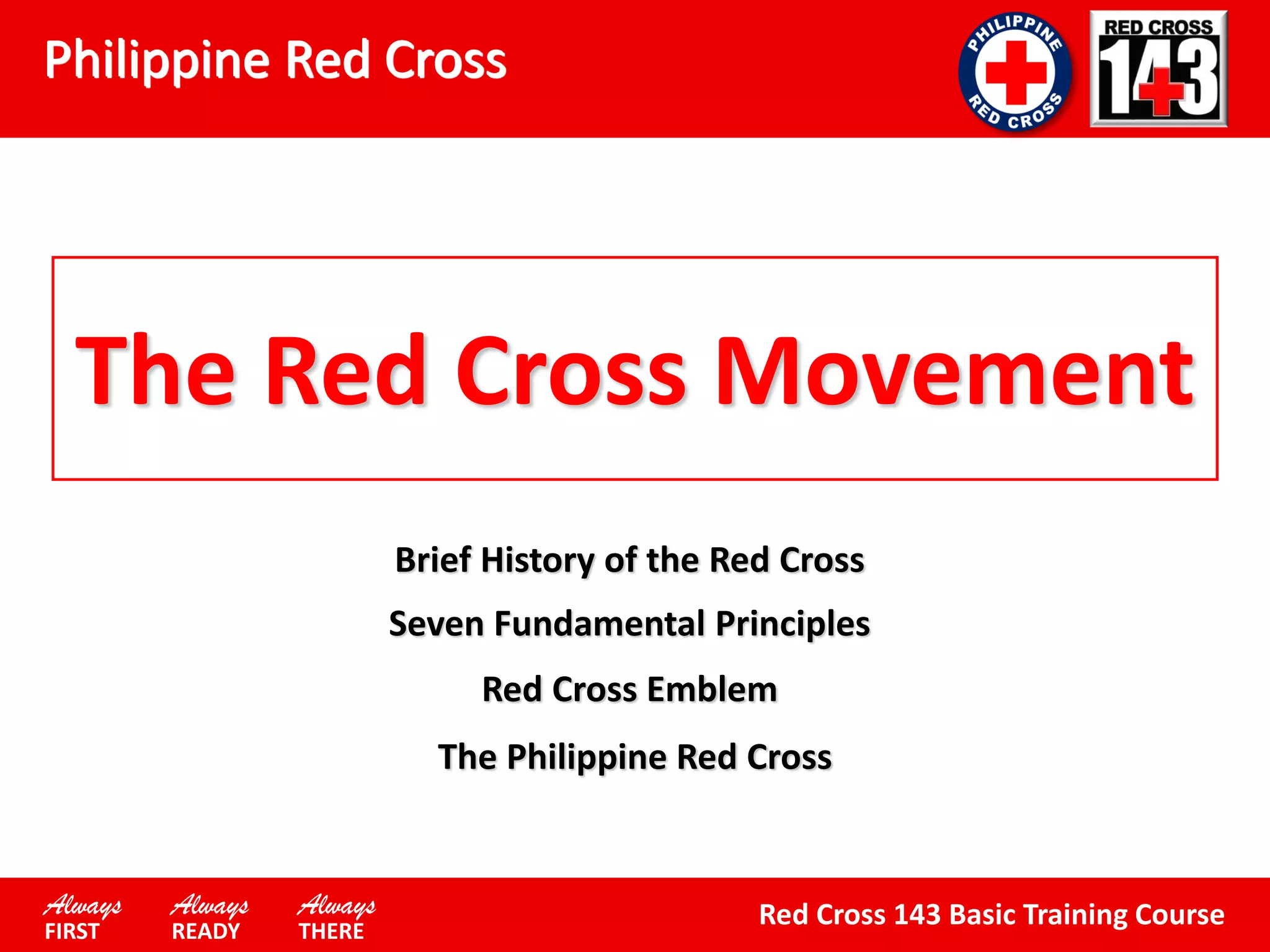 From Philippine Red Cross-BTC Module 1 | PDF