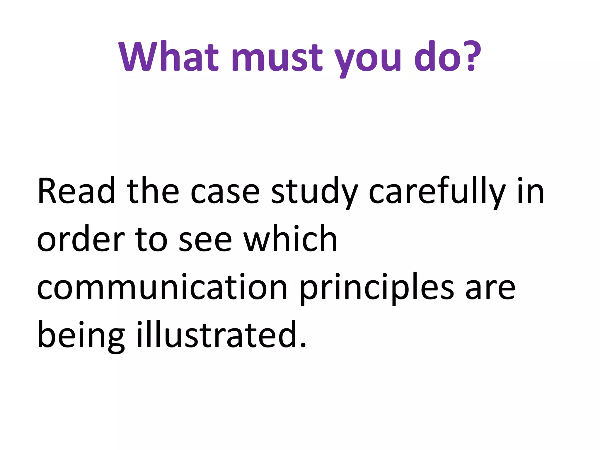 N4 Communication & Management Communication - Module 1 case study | PPTX