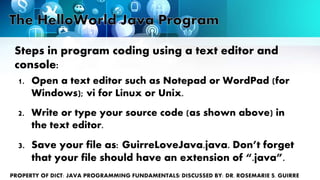 Java Programming Fundamentals | PPTX