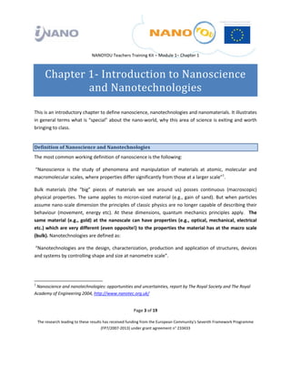 Introduction to nanoscience and nanotechnologies | PDF