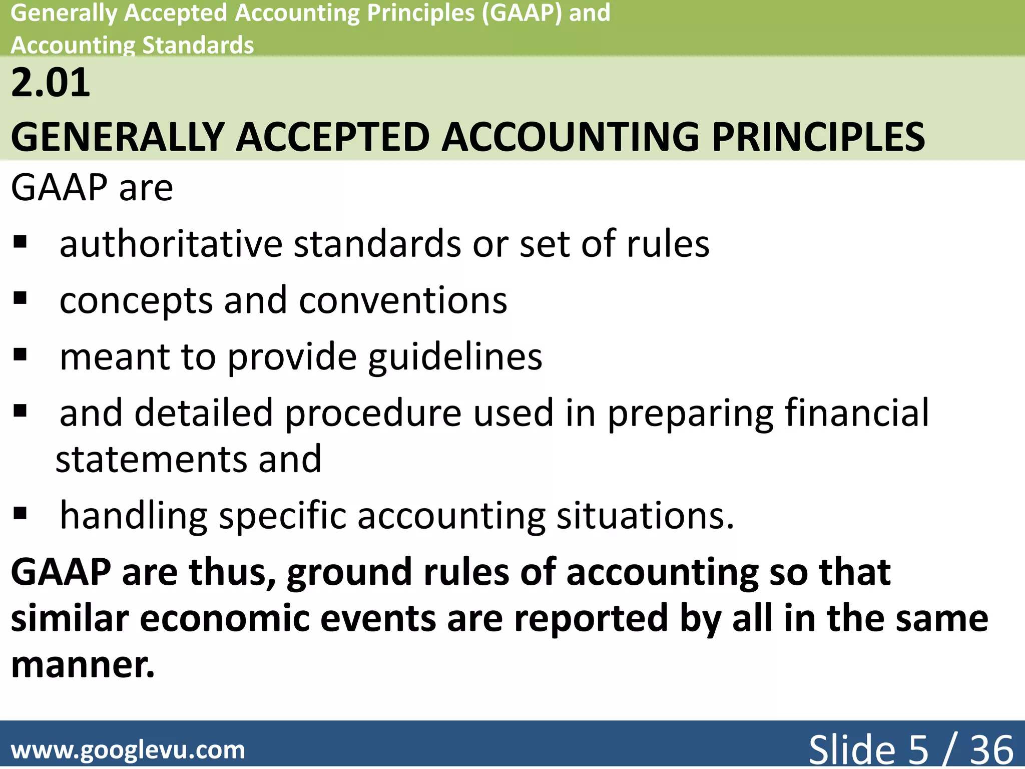 Generally Accepted Accounting Principle and Accounting Standard | PDF ...