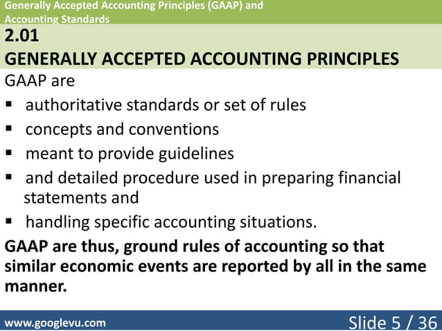 Generally Accepted Accounting Principle and Accounting Standard | PPT