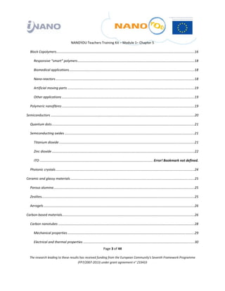 Overview of nanomaterials - Nanoscience and nanotechnologies | PDF