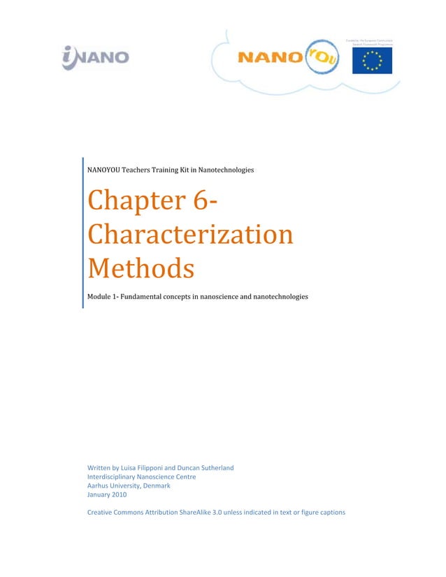 Characterization methods - Nanoscience and nanotechnologies | PDF