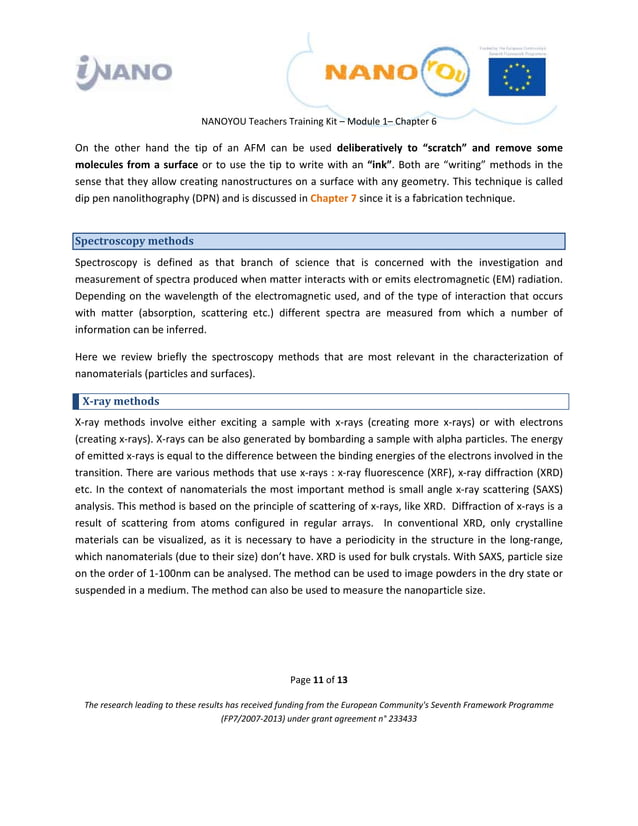 Characterization methods - Nanoscience and nanotechnologies | PDF