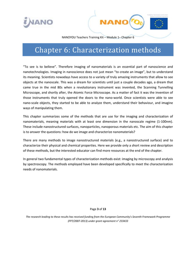 Characterization methods - Nanoscience and nanotechnologies | PDF