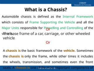 The Automobile Chassis Overall Introduction | PPTX