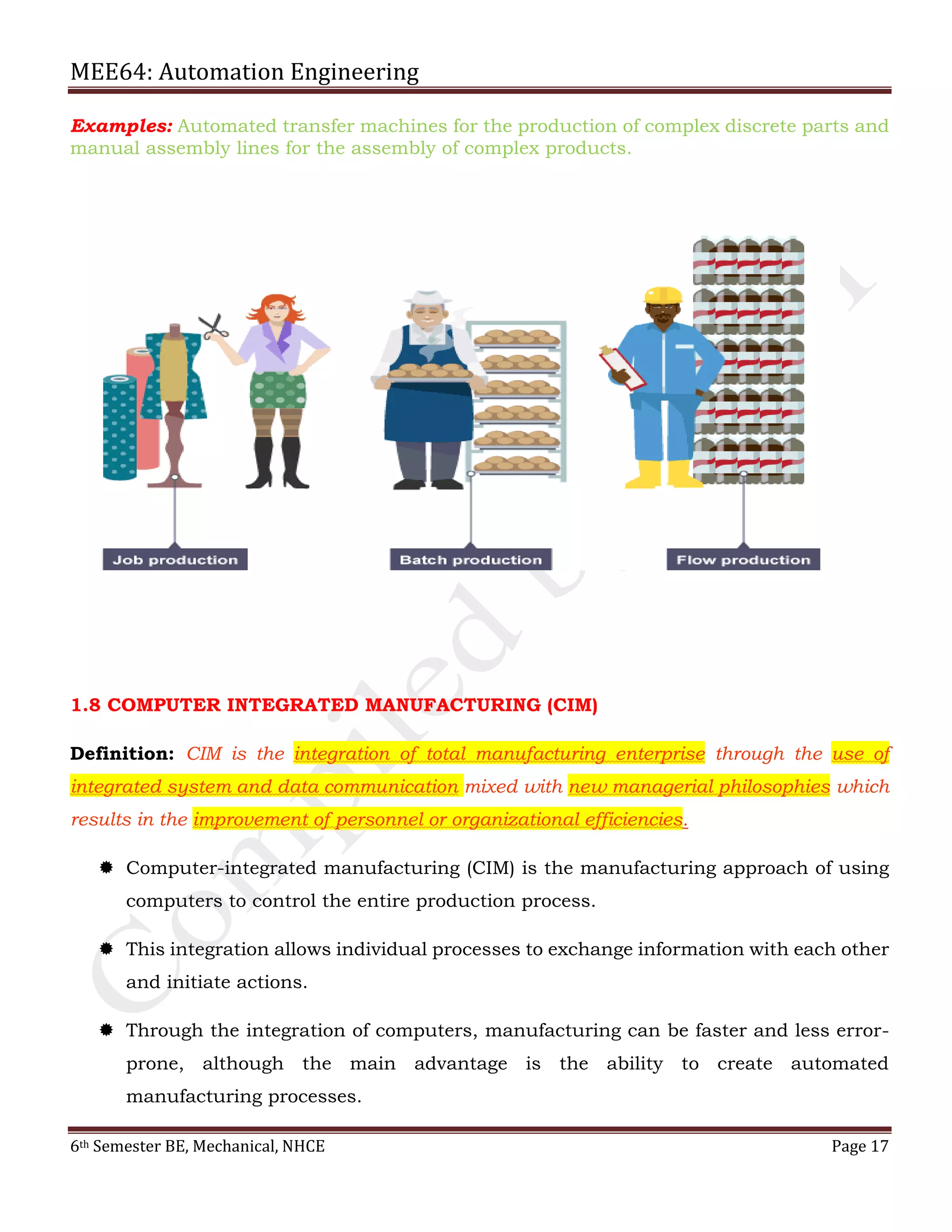 Computer Integrated Manufacturing | PDF | Manufacturing Industry | Industries