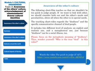 Module1 cultural awareness en-2_topic | PPT