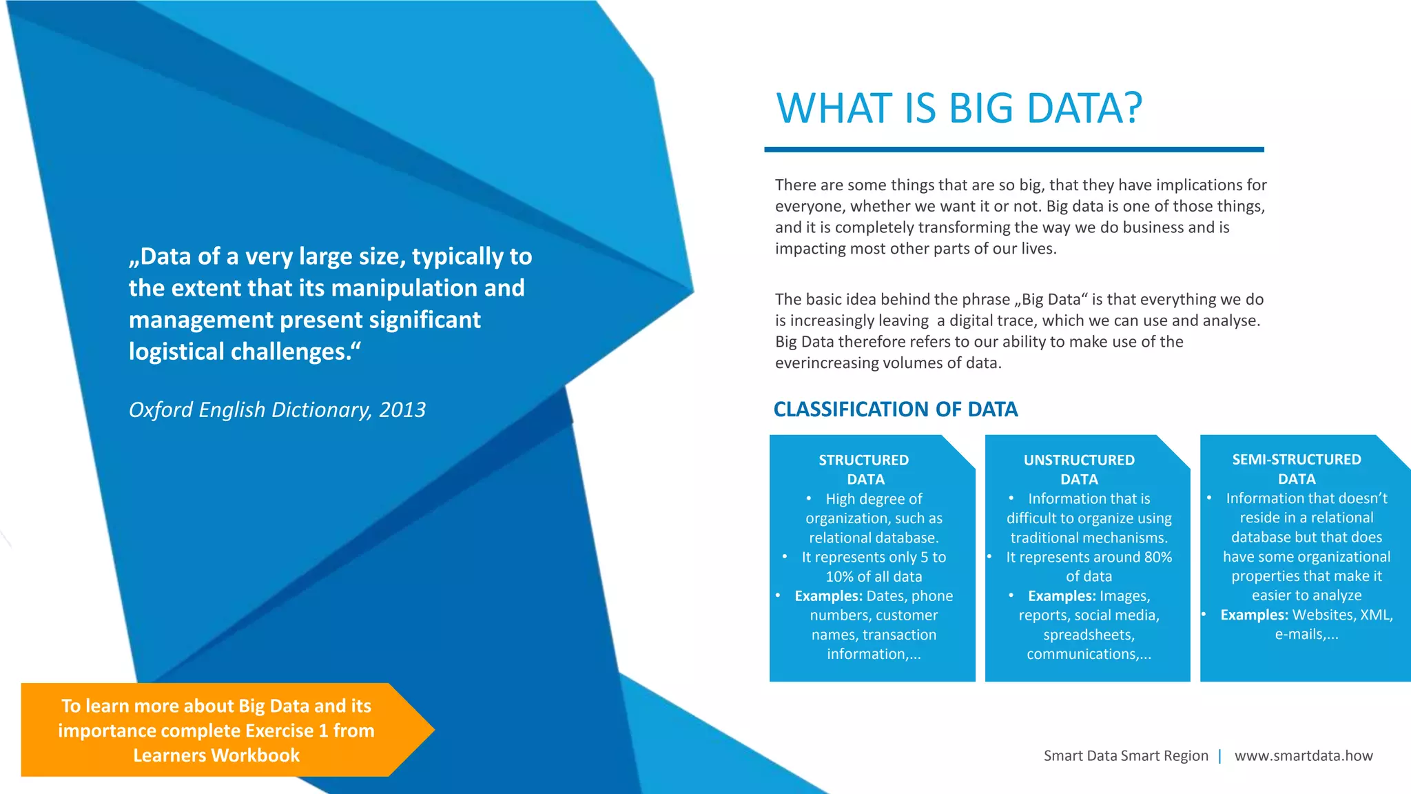 Smart Data Module 1 introduction to big and smart data | PPTX
