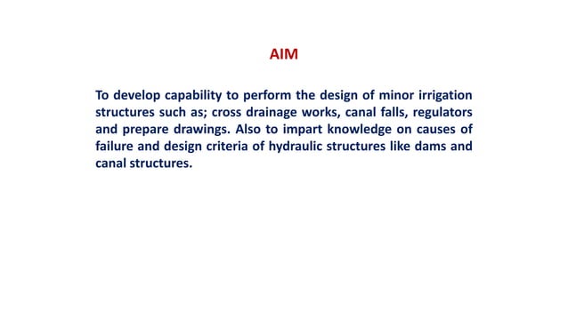 Design of Hydraulic Structures and Cross Drainage Works | PDF