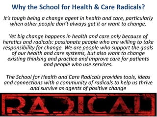 Module 1: Being a health and care radical - change starts with me | PPTX
