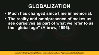 Module 1 Distinguishing Different Interpretations of and Approaches to ...