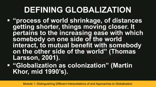 Module 1 Distinguishing Different Interpretations of and Approaches to ...