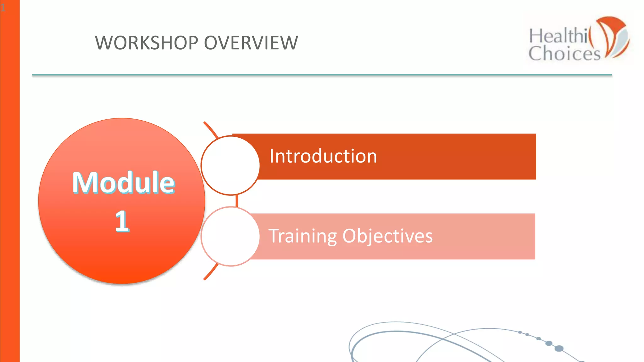 Module 1- Workshop overview | PPTX