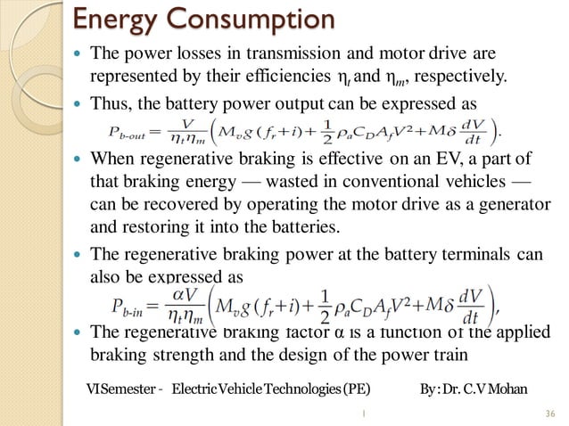 Module 1: Electric vehicle Technology for VTU - by Dr. C V Mohan | PDF