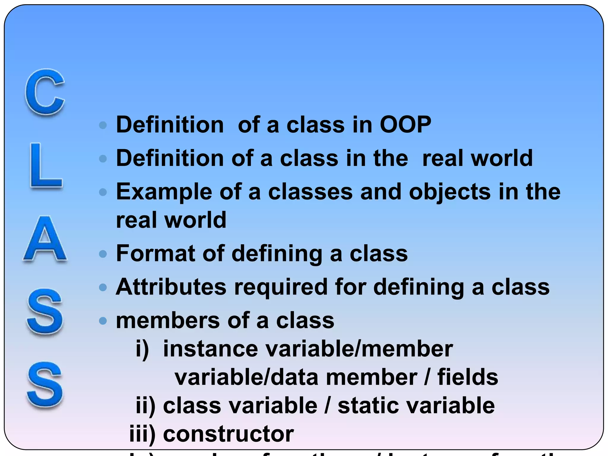 Module1 Elementary Concepts Of Objects And Classes Ppt 0132